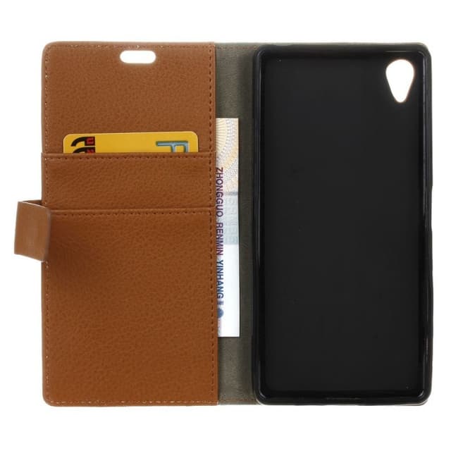 Lommebokdeksel 2-kort Sony Xperia L1 (G3311) - brun - Elkjøp