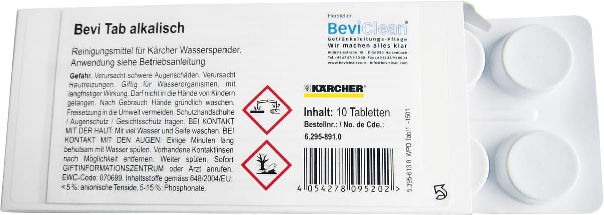 Kärcher Bevi Tabs basisk kjemisk rengjøringsmiddel 62958910 - Elkjøp ...