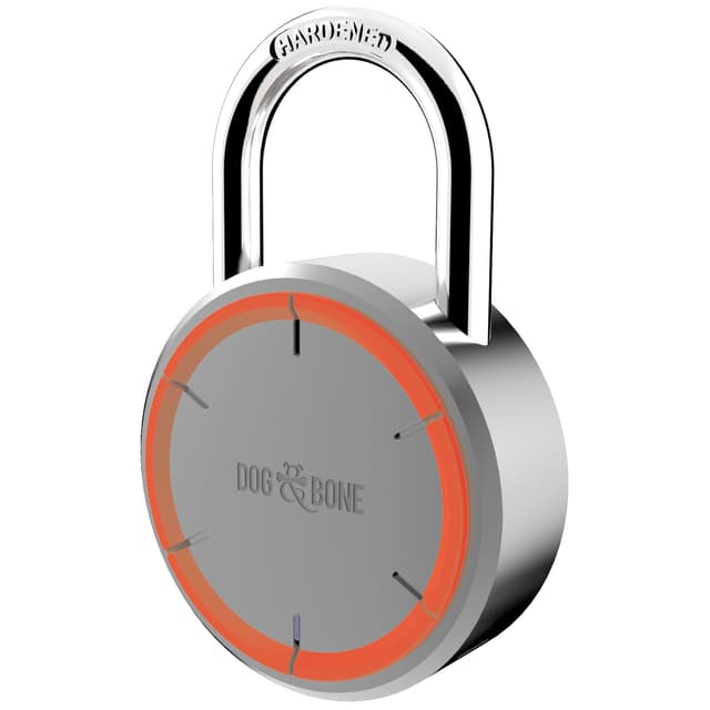 Dog & Bone D&B LockSmart- nøkkelfri hengelås (sølv/rød) - Elkjøp | Elkjøp
