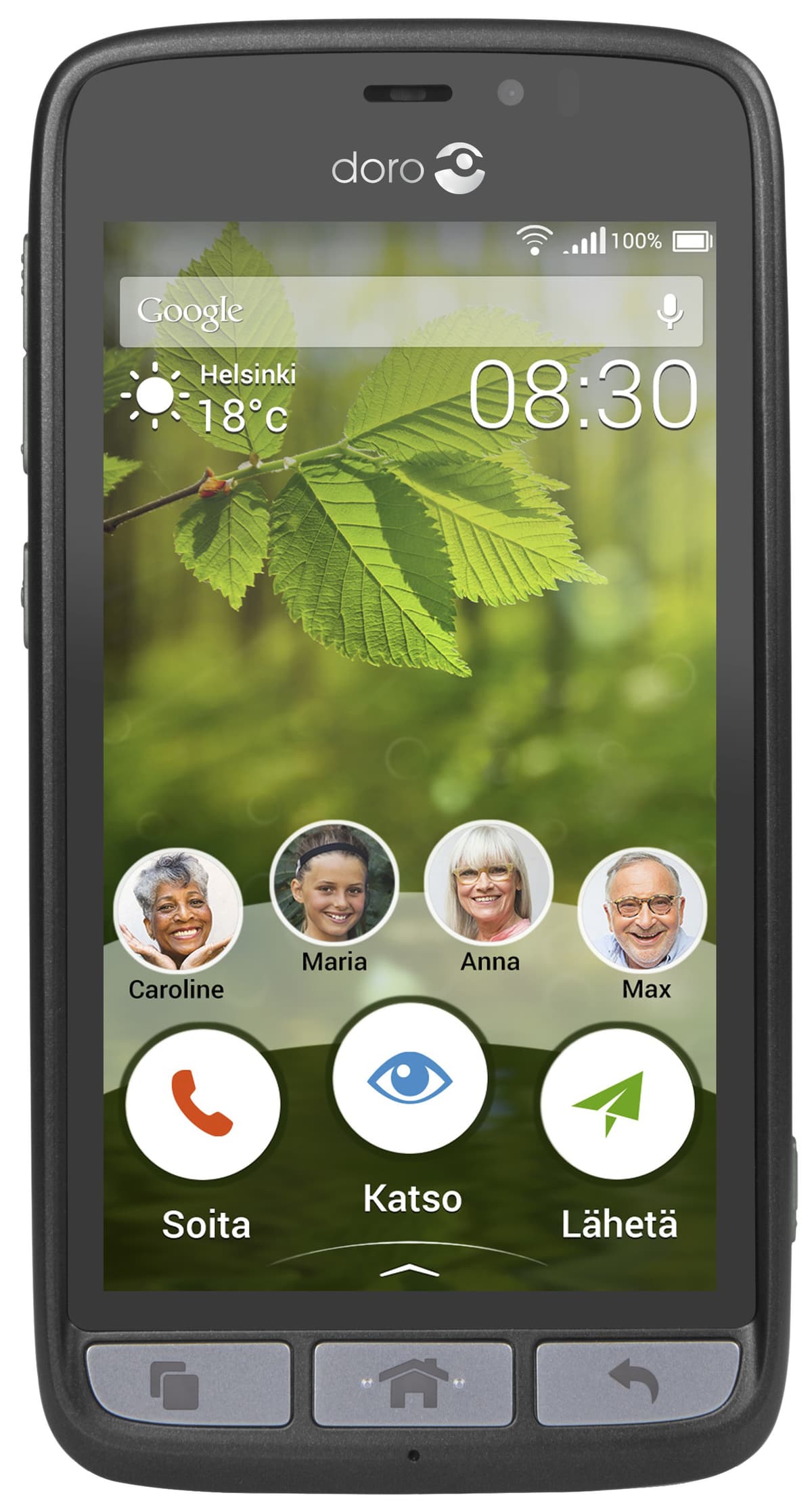 Doro 8030 smarttelefon (sort/stål) - Elkjøp | Elkjøp