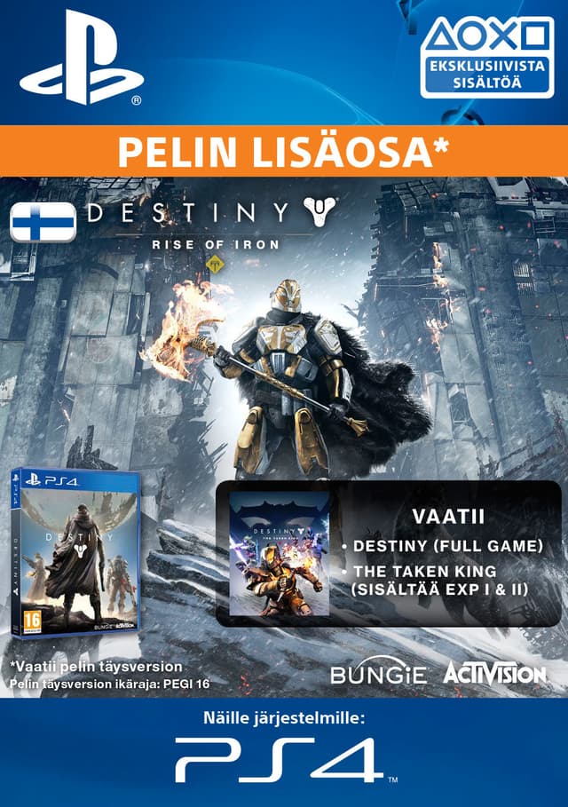 Destiny: Rise of Iron (FI) - Playstation 4 - Gigantti