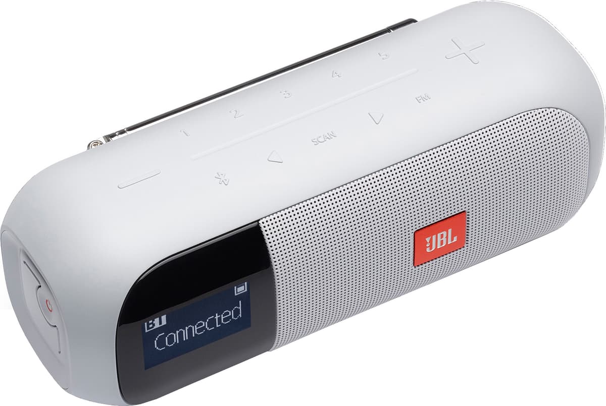 JBL Tuner 2 FM bærbar FM-/DAB-radio (hvit) - Elkjøp