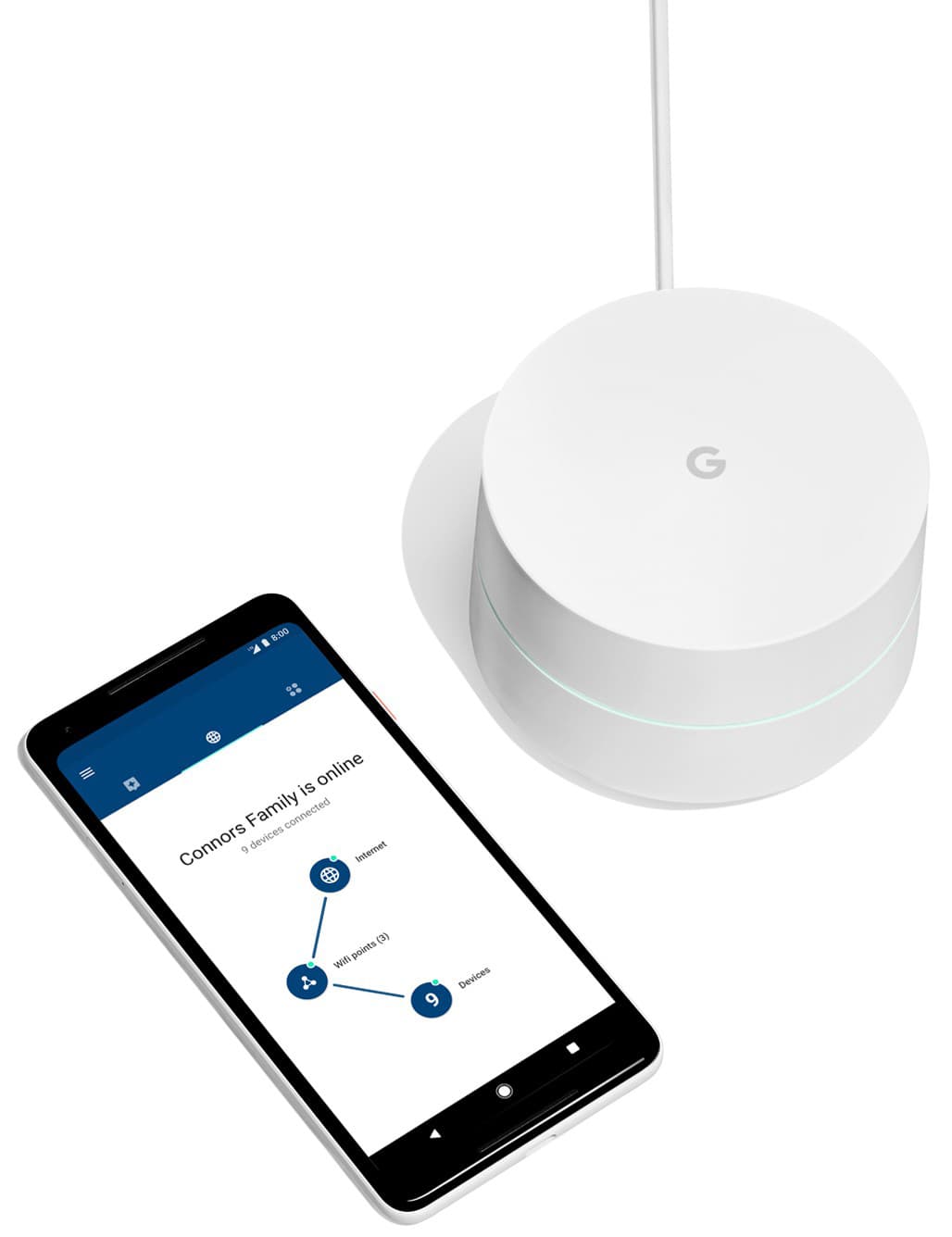 Google WiFi mesh 3-pack (vit) - Elgiganten - Elgiganten