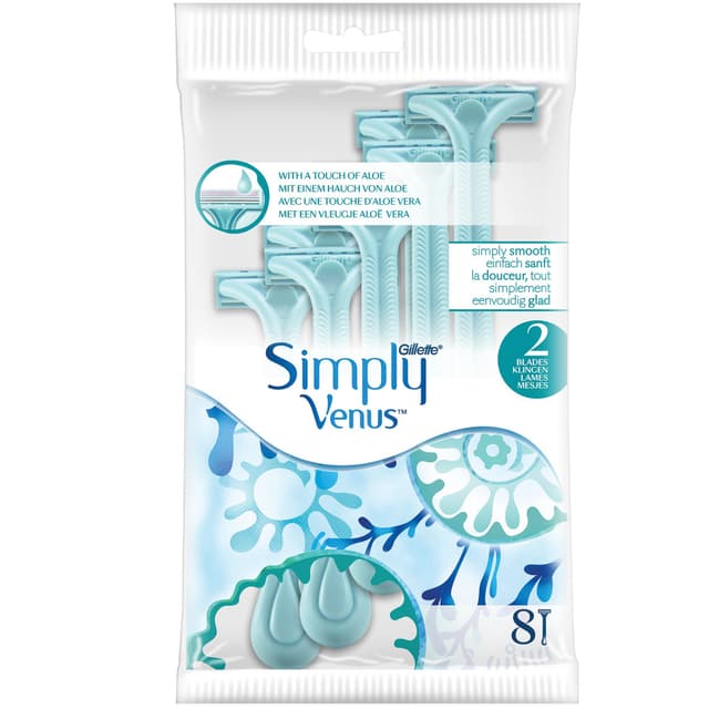 Gillette Simply Venus 2 kertakäyttöhöylä (8 kpl) - Gigantti