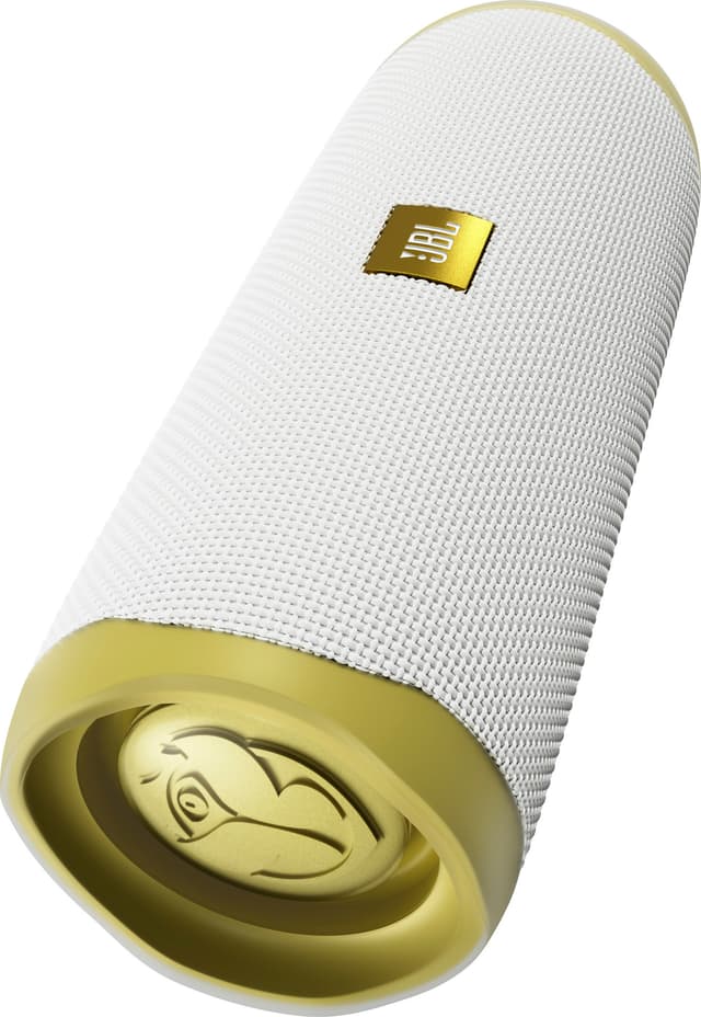 JBL Flip 5 Tormorrowland Ed. bærbar trådløs højttaler (hvid/guld ...