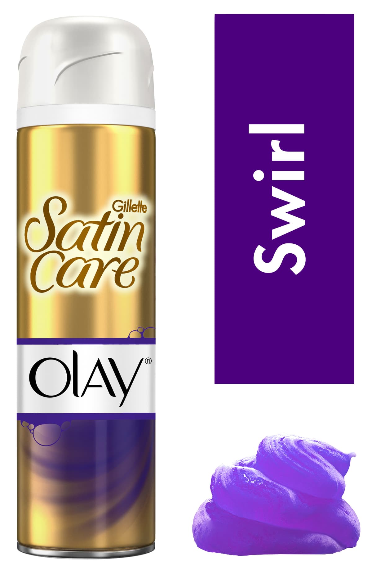 Gillette Satin Care & Olay Violet Swirl barbergel - Elkjøp