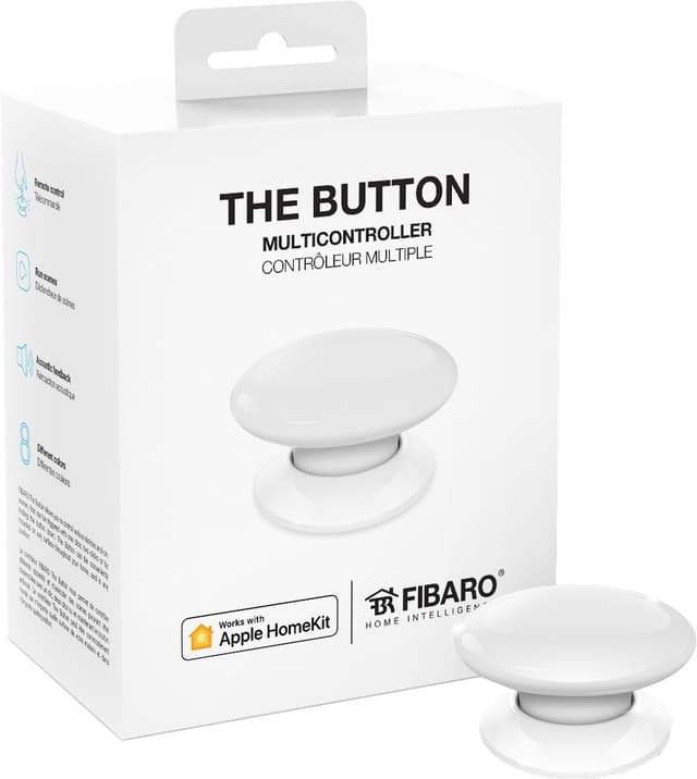 Fibaro Button för HomeKit smart knapp FGBHPB-101-1 (vit) - Elgiganten