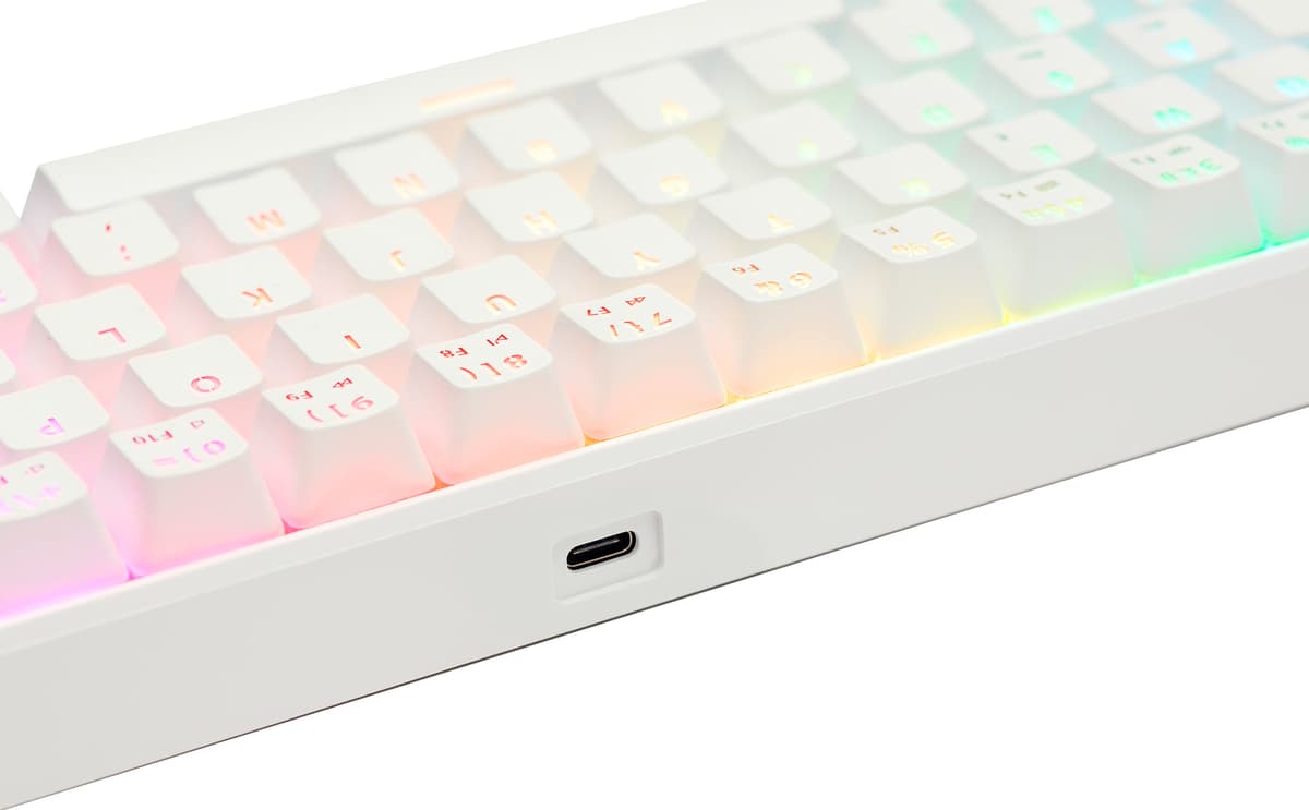 NOS C-450 Mini PRO RGB gaming tangentbord (vit) - Elgiganten