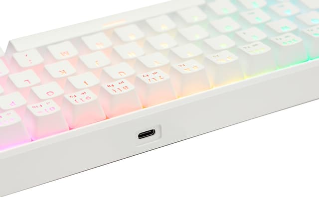 NOS C-450 Mini PRO RGB gaming tangentbord (vit) - Elgiganten