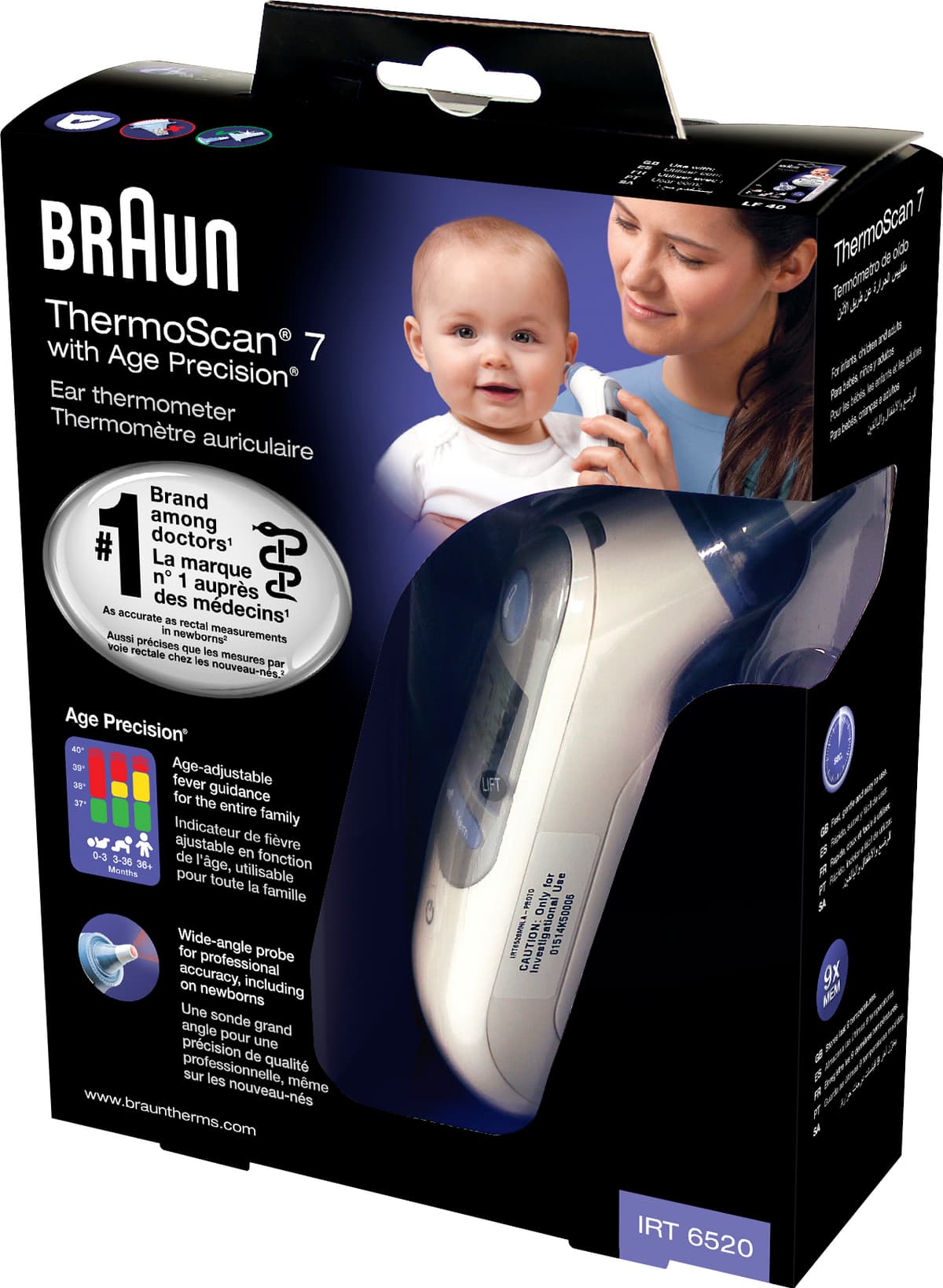 Braun ThermoScan 7 Age Precision øretermometer IRT6520NOEE (hvit ...
