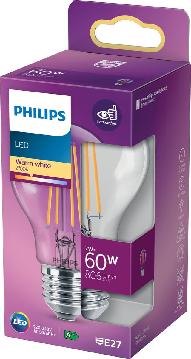 Philips LED-lampa 7W E27 - Elgiganten