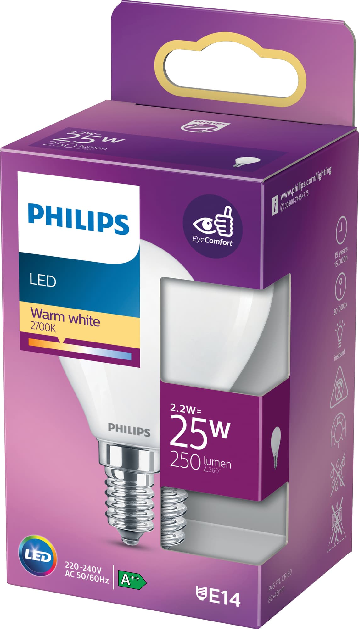 Philips LED-lampa 2.2W E14 - Elgiganten - Elgiganten