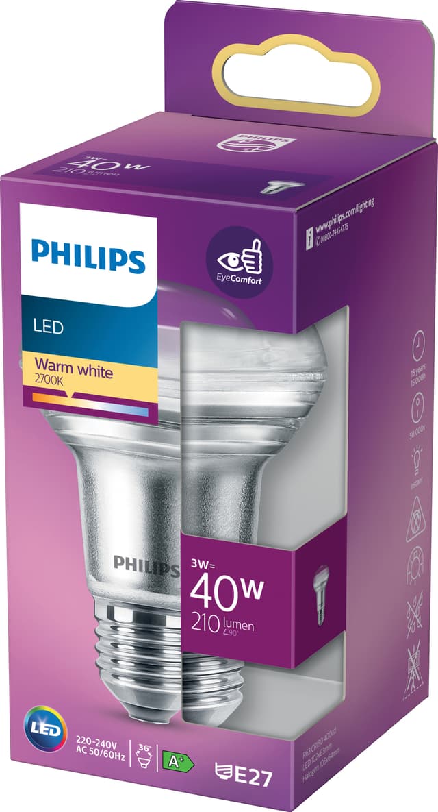 Philips LED-lampa 3W E27 - Elgiganten