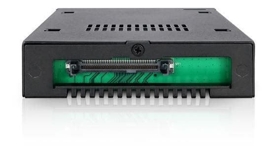 1x 2.5" to 1x 3.5" bay mobile rack NVMe U.2 metal keylock black ...