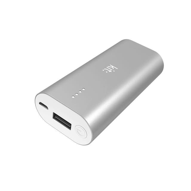 KIT Powerbank 6000 mAh Premium Sølv Aluminium - Elkjøp