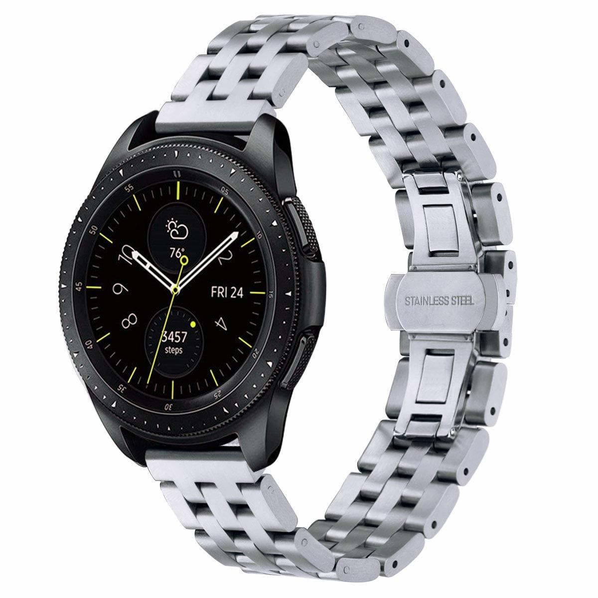 Samsung Galaxy Watch armband 42 mm - rostfritt stål - silver - Elgiganten