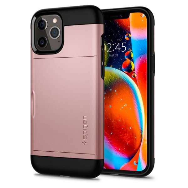 Spigen iPhone 12 Pro Max Deksel Slim Armor CS Rosegull - Elkjøp