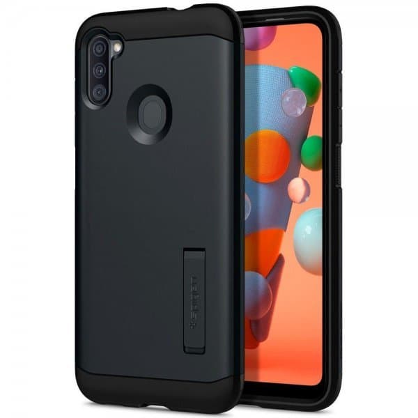 Spigen Samsung Galaxy A11 Cover Tough Armor Metal Slate | Elgiganten
