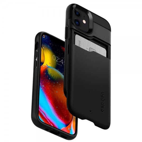 Spigen iPhone 12/iPhone 12 Pro Deksel Slim Armor CS Svart - Elkjøp