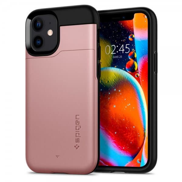 Spigen iPhone 12 Mini Deksel Slim Armor CS Rosegull - Elkjøp