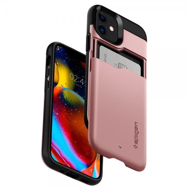 Spigen iPhone 12/iPhone 12 Pro Deksel Slim Armor CS Rosegull - Elkjøp