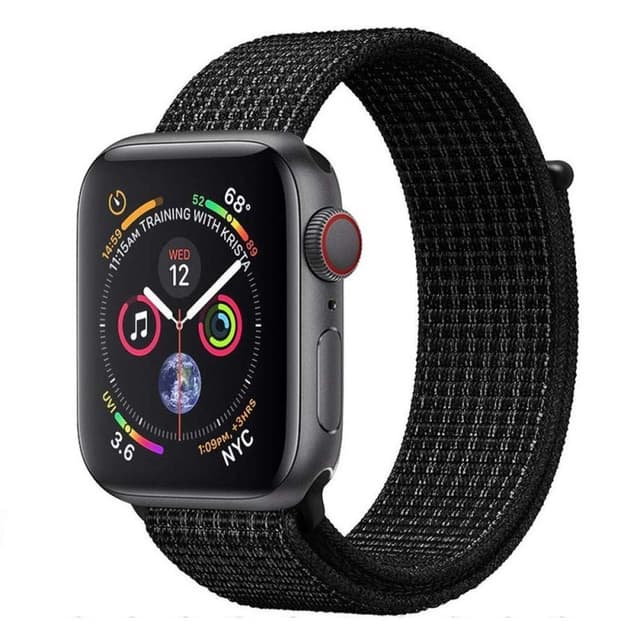 Apple Watch 4 (44mm) Nylon Armband - Black White - Elgiganten - Elgiganten