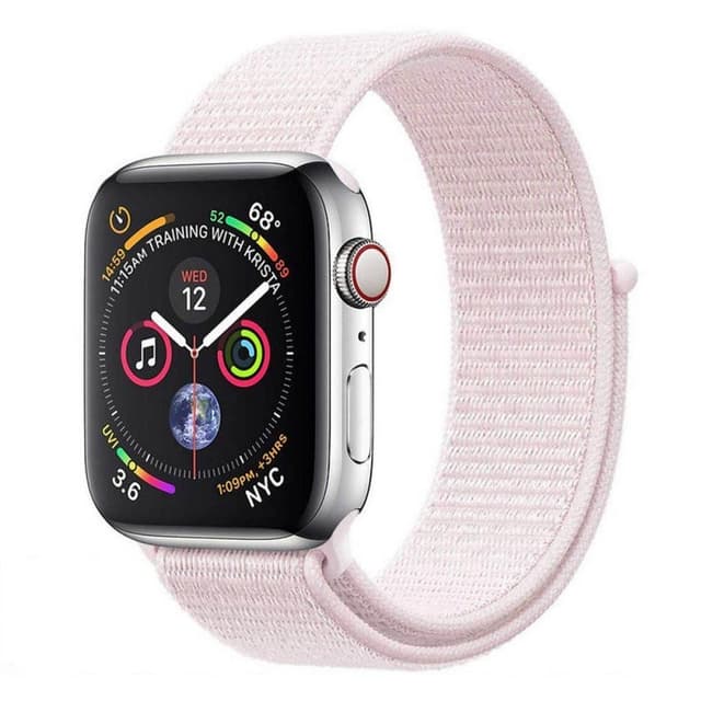 Apple Watch 4 (44mm) Nylon armbånd - Pearl Pink - Elkjøp