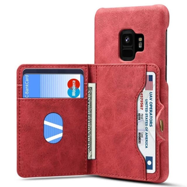 Vintage Flipwallet 3-kort Samsung Galaxy S9 (SM-G960F) - Röd - Elgiganten