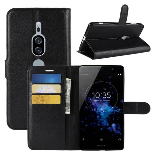 Mobilplånbok 3-kort Sony Xperia XZ2 Premium (H8166) - Svart ...