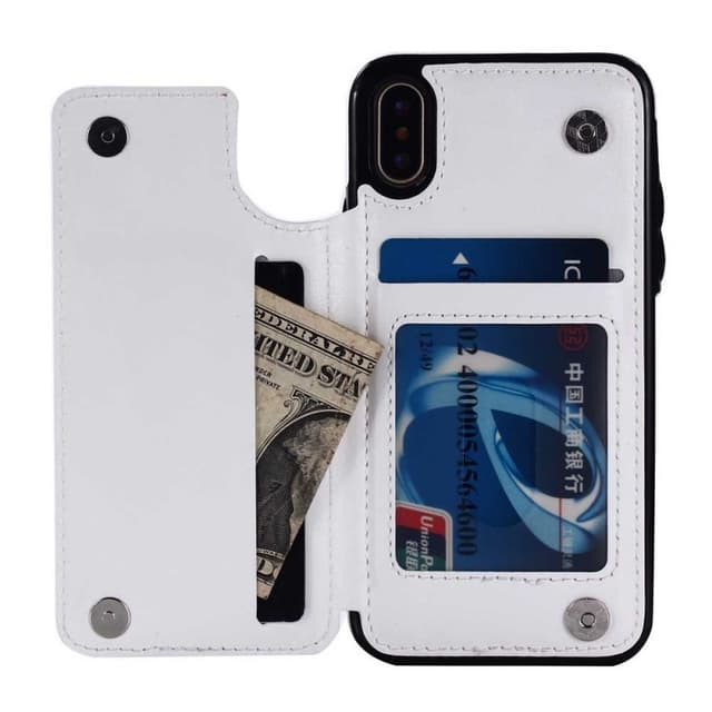 Flipwallet 2-kort Apple iPhone X / Xs - Vit - Elgiganten