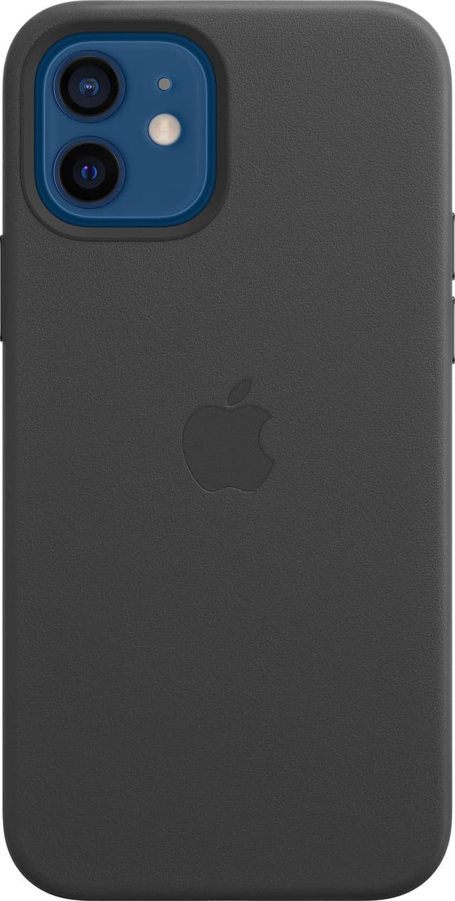 iPhone 12/12 Pro läderfodral med MagSafe (svart) - Elgiganten