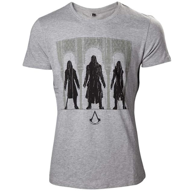 T-skjorte Assassin's Creed - Three Assassins grå (M) - Elkjøp
