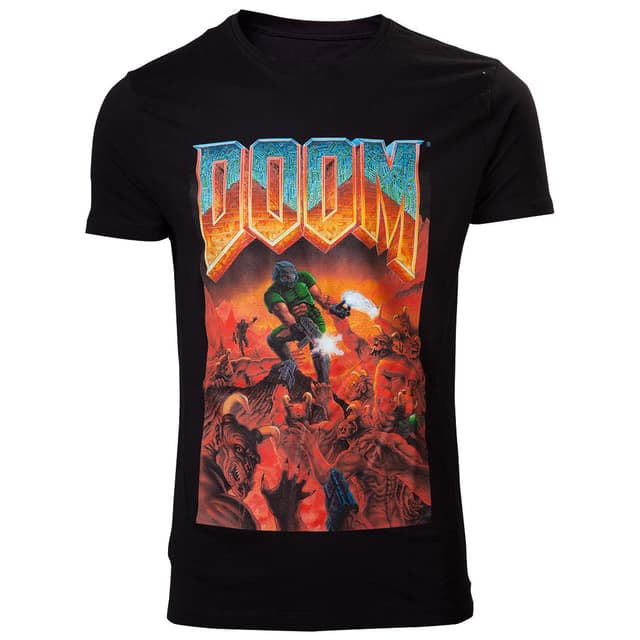T-shirt Doom - Classic Boxart svart (XL) - Elgiganten - Elgiganten