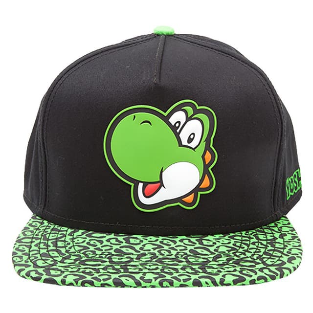 Nintendo Yoshi gummi-badge snapback cap (sort/grøn) | Elgiganten
