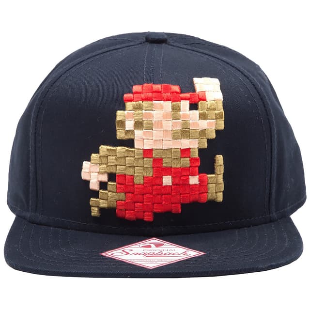 Nintendo 3D pixel Jumping Mario lippalakki (musta) - Gigantti verkkokauppa