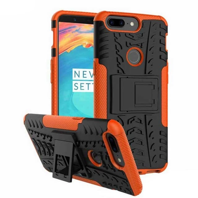 Stöttåligt skal med ställ OnePlus 5T (A5010) - Orange - Elgiganten ...
