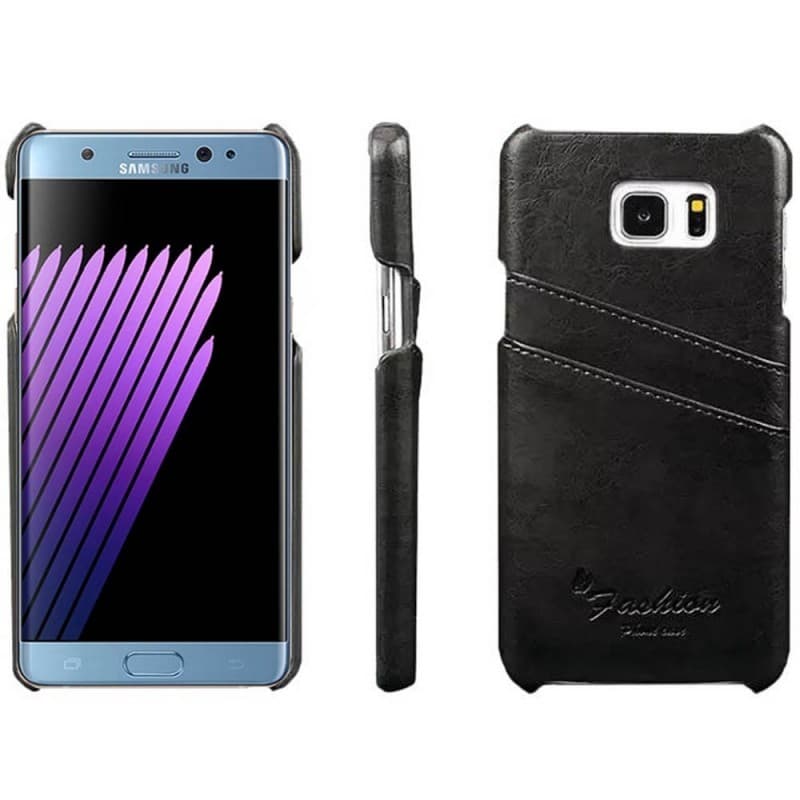 Retro skal med kortplatser Samsung Galaxy Note 7 (SM-N930F) - Mörk G ...
