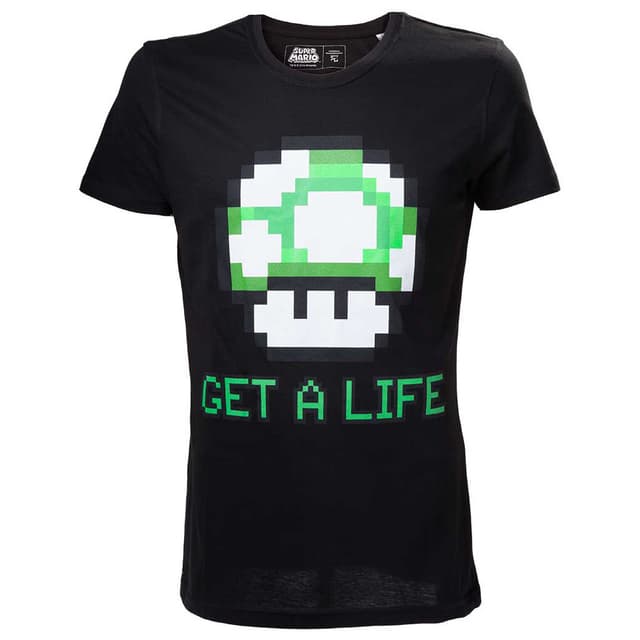 T-skjorte Nintendo - Mario Get a Life sort (S) - Elkjøp