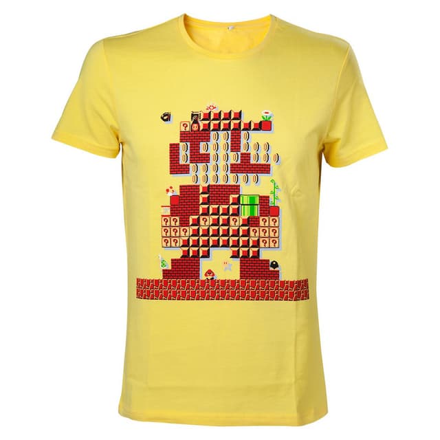 T-shirt Nintendo - Mario Maker - gul (L) | Elgiganten