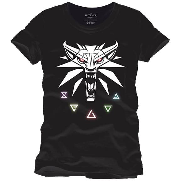 T-shirt Signs of the Witcher svart (L) - Elgiganten - Elgiganten