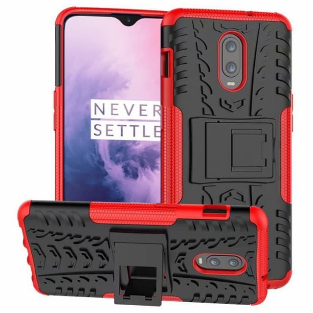 Stöttåligt skal med ställ OnePlus 7 - Röd - Elgiganten