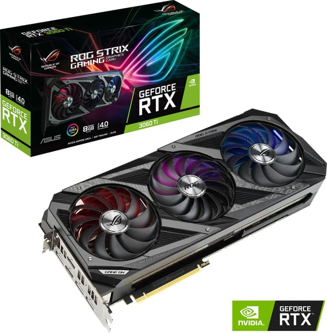 ASUS GeForce RTX 3060 Ti ROG Strix 8GB GDDR6 grafikkort - Elgiganten ...