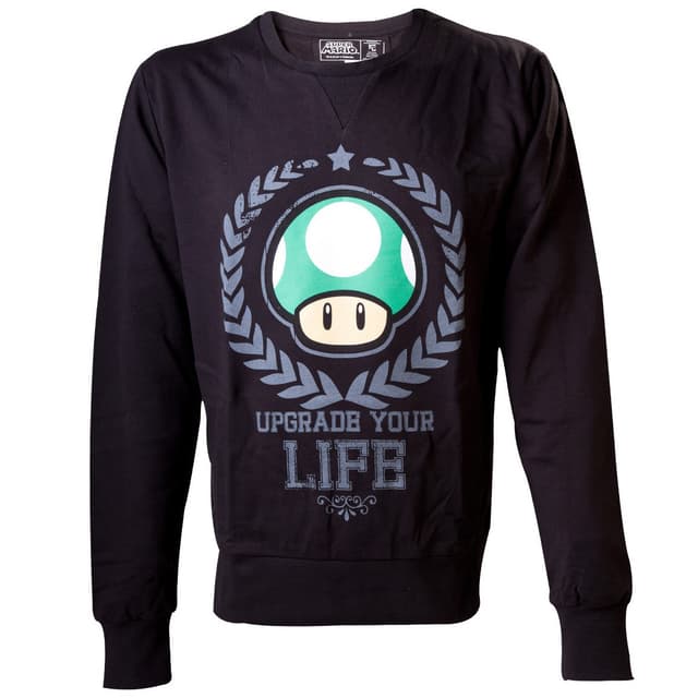 Sweattrøje Nintendo - Upgrade Your Life-motiv sort (XL) | Elgiganten ...