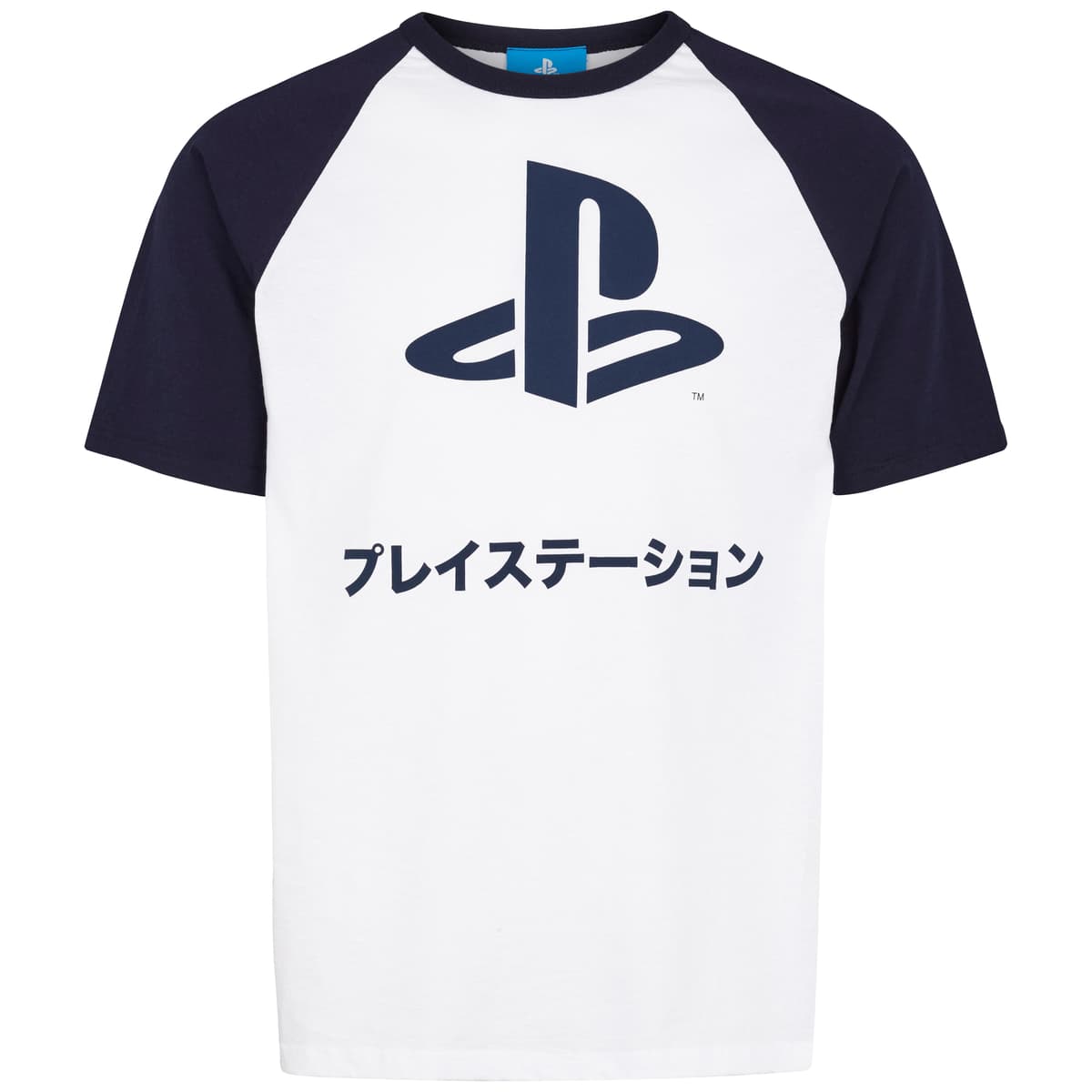 T-shirt PlayStation Japanese logotyp vit/blå (L) - Elgiganten - Elgiganten