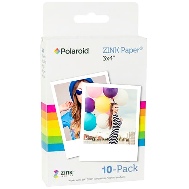 Polaroid ZINK Zero-Ink fotopapir 3" x 4" (10-pakning) - Elkjøp | Elkjøp