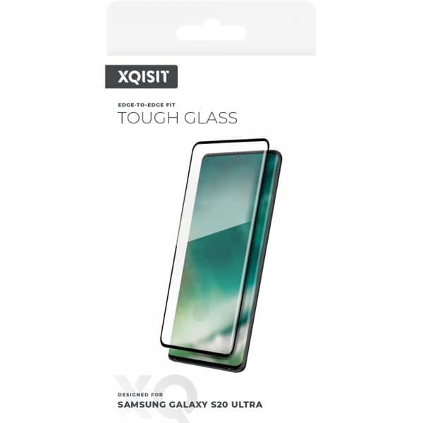 XQISIT Samsung Galaxy S20 Ultra Skärmskydd Tough Glass Edge2Edge ...