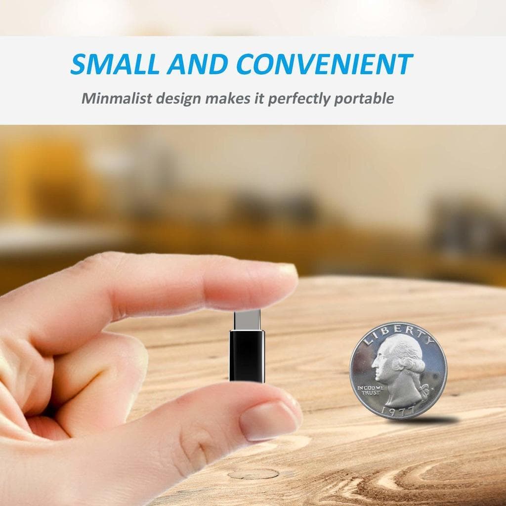 USB-C til Micro USB-adapter aluminium - svart - Elkjøp | Elkjøp