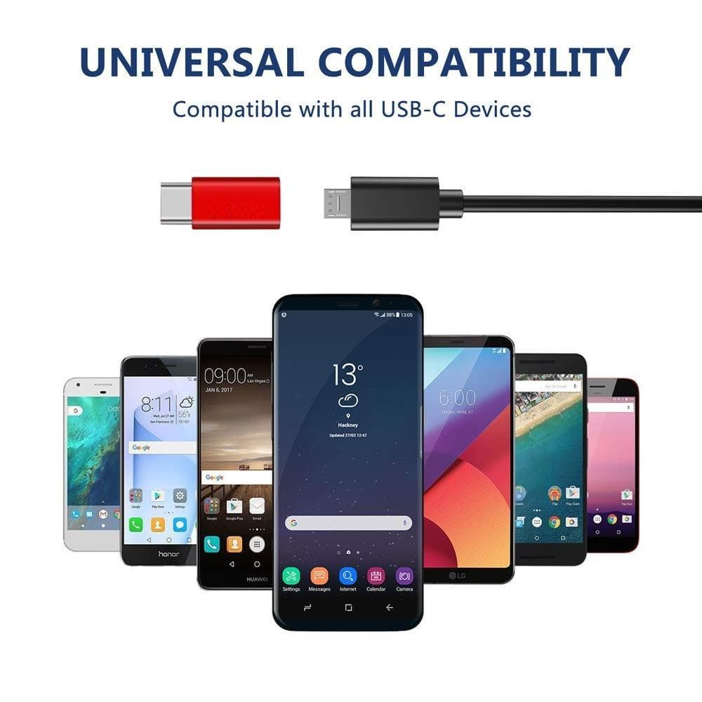 USB-C til Micro USB-adapter aluminium - rød - Elkjøp | Elkjøp