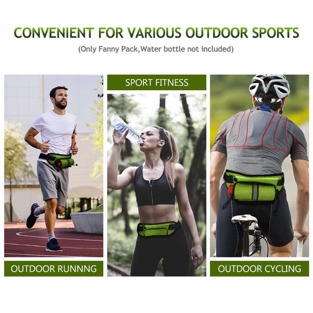 Midjeveske med flaskeholder og mobil kupé - grønn - Elkjøp | Elkjøp