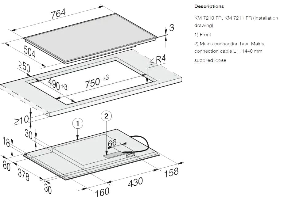 Miele KM 7000 induksjonstopp KM7210FR - Elkjøp | Elkjøp